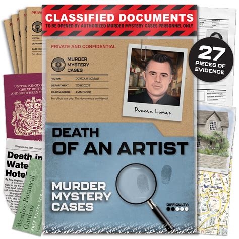 Buy Murder Mystery Cases Death Of An Artist Unsolved Murder Mystery