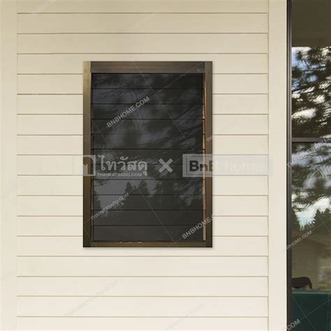 หน้าต่างอะลูมิเนียมบานเกล็ด Nk รุ่น 1 บาน ขนาด 72 X 110 ซม สีชา ไทวัสดุ