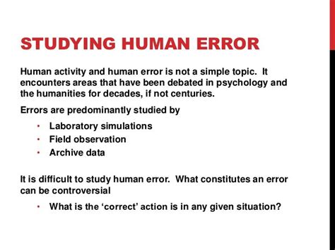 Cs5032 Lecture 5 Human Error 1