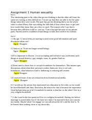 Assignment 1 Human Sexuality Docx Assignment 1 Human Sexuality Part 1 The Interesting Part In
