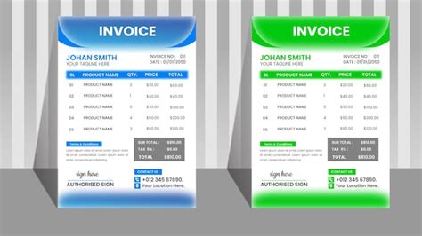 Premium Vector Vector Invoice Design
