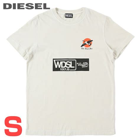 【楽天市場】 Diesel ディーゼル メンズ プリント クルーネック スリムフィット 半袖tシャツ カットソー【t Diegor C11】【サイズs】【ライトベージュ】die M T F4