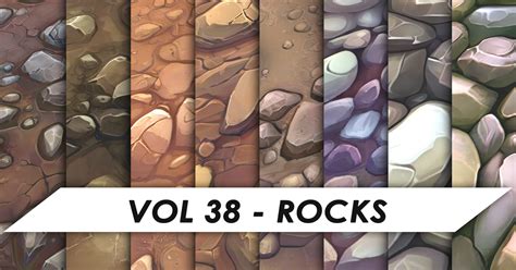 stylized textures vol 38 rocks 2d 材质与材料 unity asset store