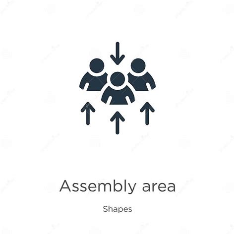 Assembly Area Icon Vector Trendy Flat Assembly Area Icon From Shapes Collection Isolated On