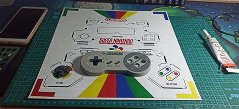 Download Snes Usa Controller Disassemble Layout Template Pdf Format Etsy