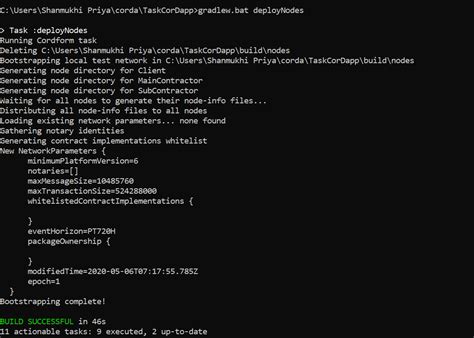 Corda Having A Problem With Buildnodesrunnodes Stack Overflow