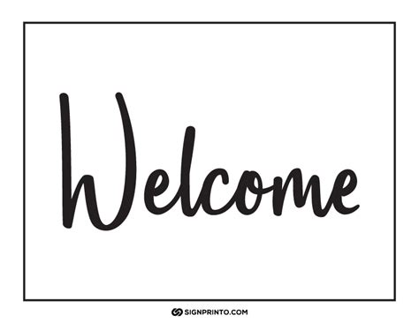 Welcome Sign Download Free Printable Pdf Designs