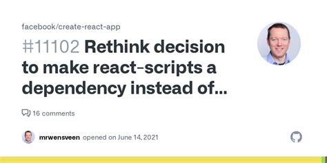 Rethink Decision To Make React Scripts A Dependency Instead Of A DevDependency Issue