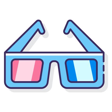 3d Glasses Flaticons Lineal Color Icon