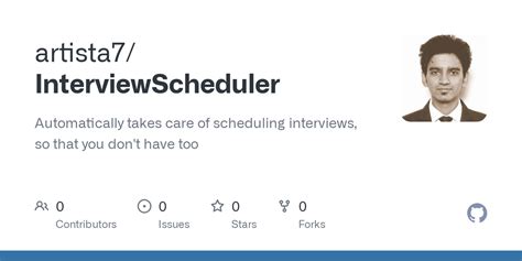 GitHub Artista InterviewScheduler Automatically Takes Care Of Scheduling Interviews So That