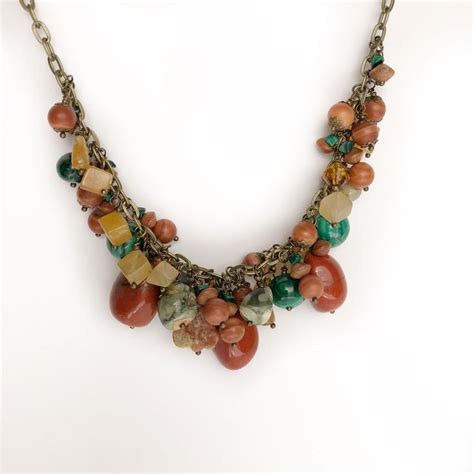 Chunky Beaded Necklaces For Women Chunky Bib Necklace Big Bold Chunky