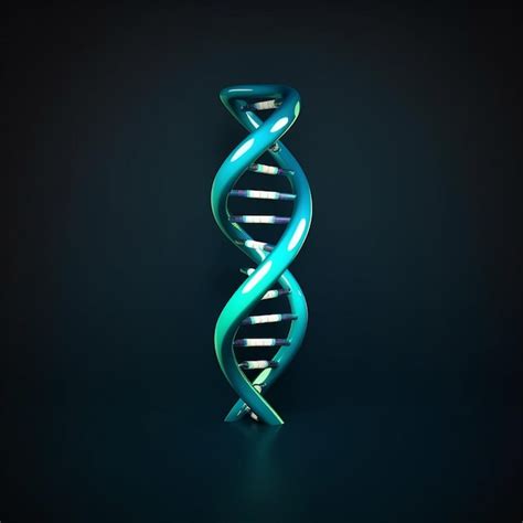 Premium Photo 3dstyle Icon Of A Dna Helix With Intricate Details Showcasing The Double Helix