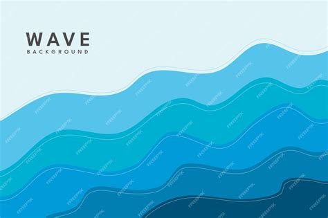Premium Vector Wave Background Sea Sky Blue Abstract Persentation