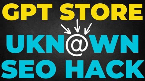 🔥 Small Gpt Store Hack 🚨 Massive Seo Potential Youtube