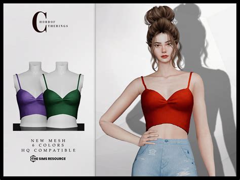 The Sims Resource Strappy Top T 567 The Sims Resource Strappy Top T 567