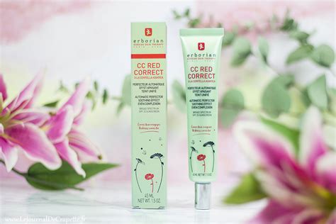CC crème Red Correct d'Erborian : Avis et swatchs avant/aprés