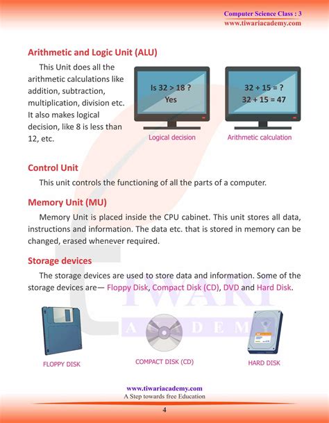 Class 3 Computer Science Chapter 2 Hardware And Software