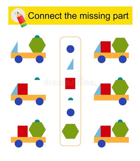Connect The Missing Part Task For The Development Of Attention And