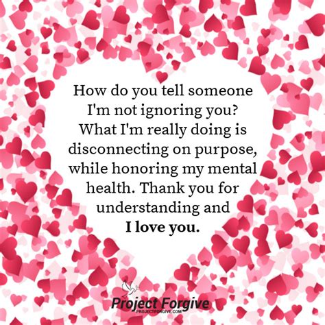 Ignoring Someone You Love
