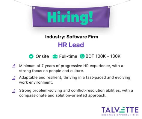 Talvette On Linkedin Hiring Jobs Bangladeshjobs Humanresource Hr