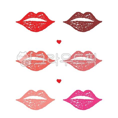 립컬러 립스틱 컬러 입술 키스마크 사진이미지일러스트캘리그라피 Green Seed작가