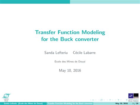 Transfer Function Modeling For The Buck Converter