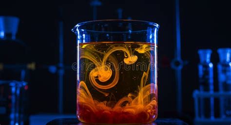 Computer Generated Depiction Of A Molecular Structure Against A Gradient Stock Illustration