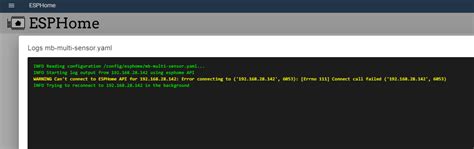 nodemcu with bme680 bsec and motion sensor can t connect to esphome