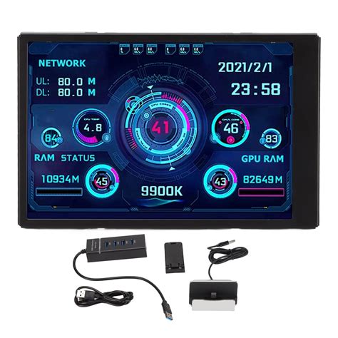 gowenic 3 5 inch ips usb mini screen pc cpu ram hdd data 360 degree