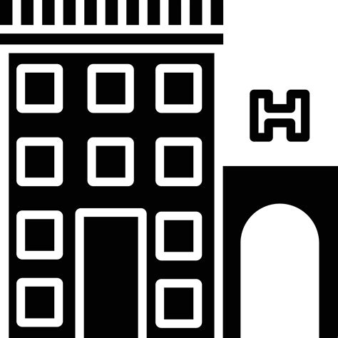 Hospital Solid And Glyph Vector Illustration 36702881 Vector Art At Vecteezy