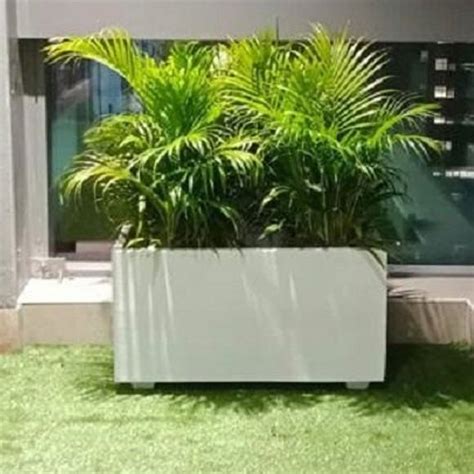 Frpplanter Whiteplanter Rectangular Fiber Planter For Balcony