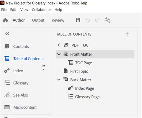 Solved Re Pdf Toc Does Not Show Headings For Glossary An Adobe