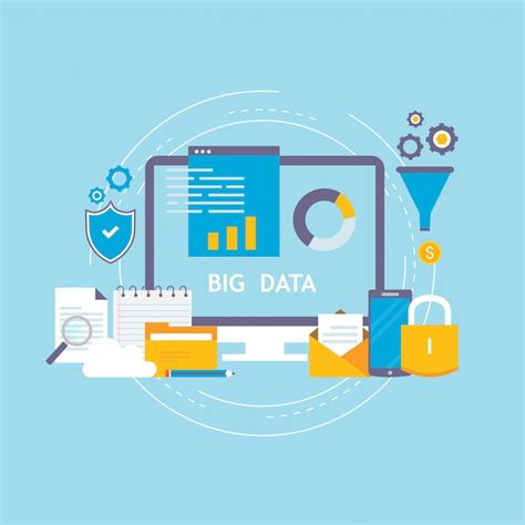Premium Vector Big Data Analysis Data Storage And Analytics