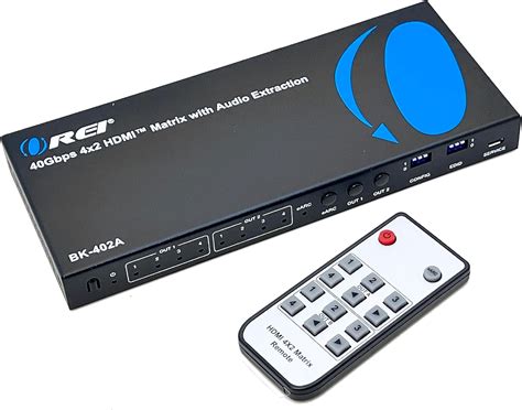 OREI K EARC HDMI Matrix Switch X Switcher With Audio Extractor UltraHD Supports Upto K