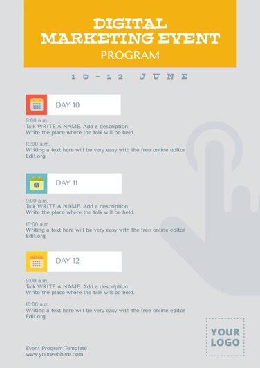 Free Editable Event Program Templates