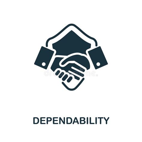 Dependability Icon Monochrome Sign From Work Ethic Collection