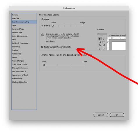 The Mouse Cursor Becomes Large In Adobe Indesign Adobe Product
