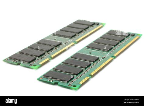 Computer Memory Modules On A White Background Stock Photo Alamy