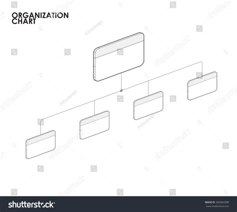 Organization Chart Template Infographics Tree Vector Stock Vector Royalty Free