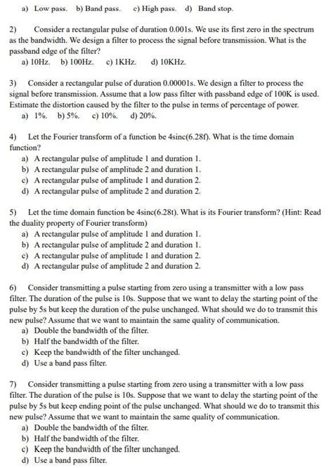 solved 1 consider a rectangular pulse of duration 0 001s