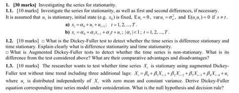 Solved 1 30 Marks Investigating The Series For