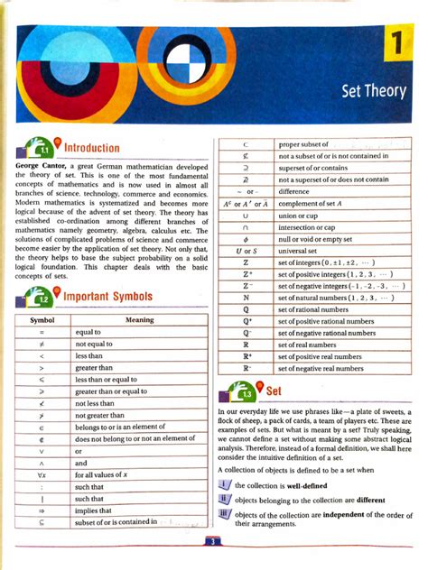Class Xi Set Theory Pdf