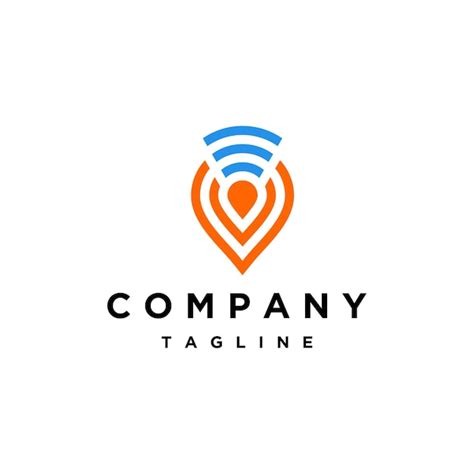 Premium Vector Pin Map With Wifi Signal Logo Icon Vector Template