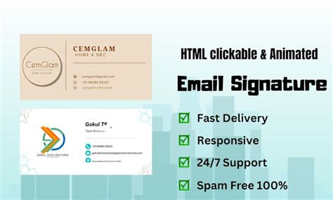 Create A Clickable And Animated Html Email Signature By Nrlogomaker007 Fiverr