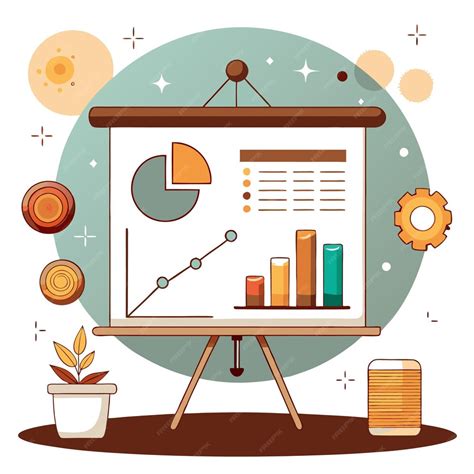 A Presentation Board Displaying Graphs And Charts For Analysis