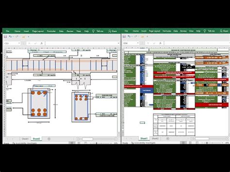 Continuous Beam Design Excel Sheet Free