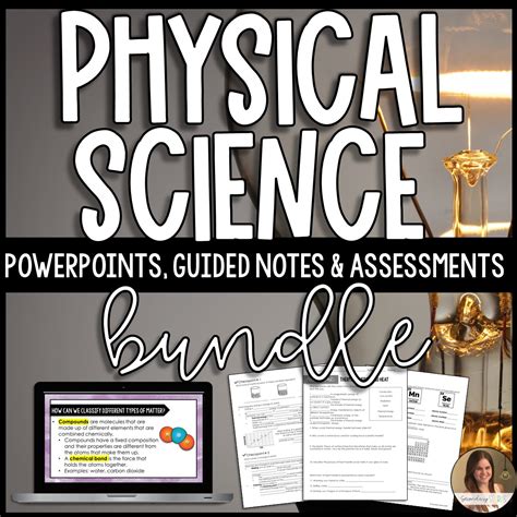 Physical Science Editable PowerPoints Guided Notes And Assessment Bundle Secondary Sparks