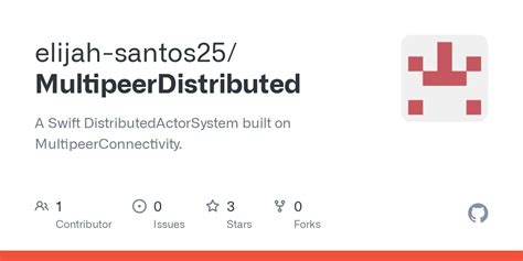 GitHub Elijah Santos MultipeerDistributed A Swift DistributedActorSystem Build On