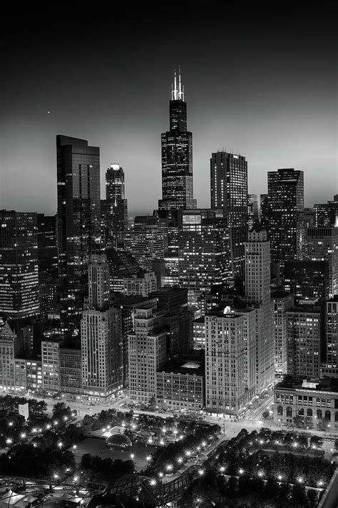 City Lights Black And White Aesthetic Black And White Photo Wall