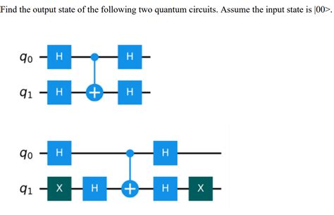 Solved Find The Output State Of The Following Two Quantum
